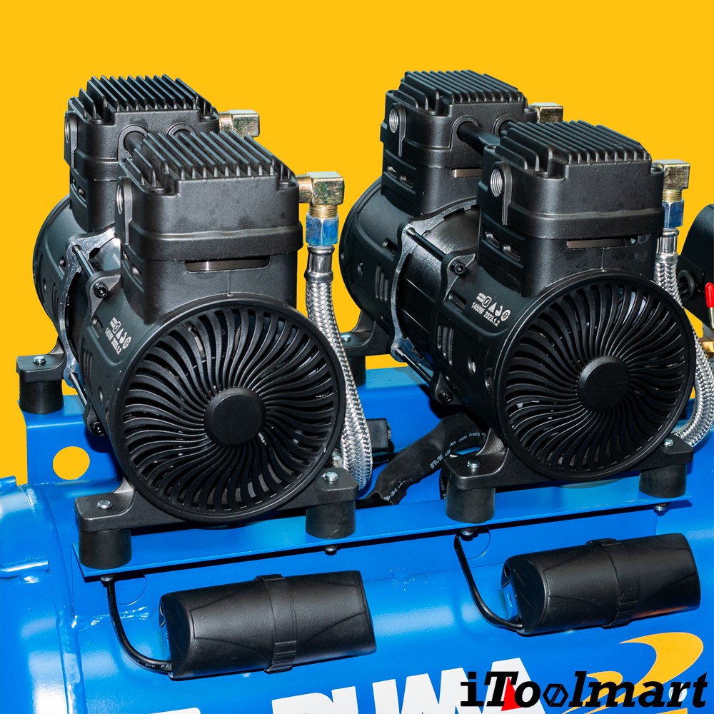 ปั๊มลมชนิด เงียบ แบบไร้น้ำมัน PUMA FORCE 55 1450W.x2 ขนาด 55 ลิตร ลดราคา | iToolmart