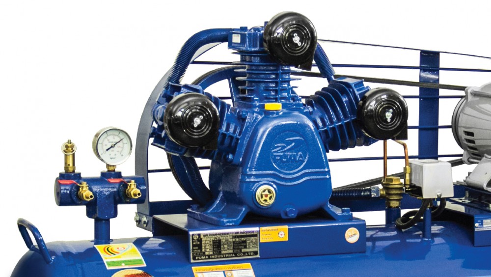 ปั๊มลมขนาดใหญ่ ปั๊มลมสายพาน PUMA PP32 กำลัง 2 แรงม้า ขนาดถังลม 148 ลิตร หัวปั๊มลม 3 ลูกสูบ ลด ...