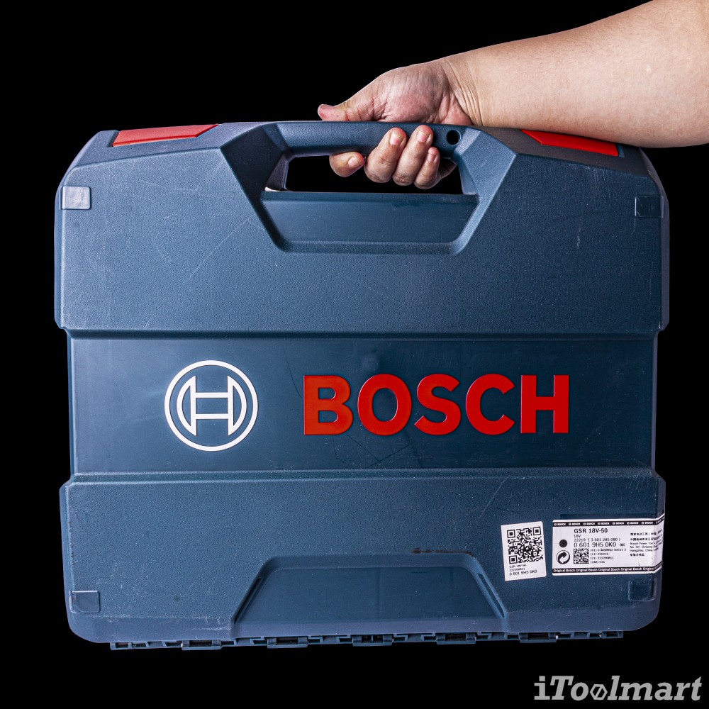 สว่านไร้สาย BOSCH GSR 18V-50 Kit 18V. พร้อมแบตเตอรี่ 2 Ah. x2 และแท่นชาร์จ ลดราคา | iToolmart