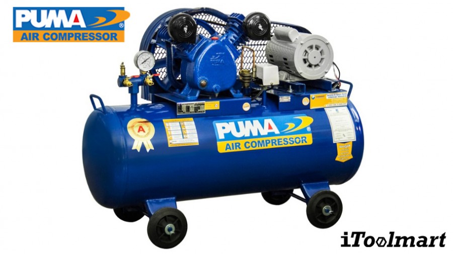 ปั๊มลม PUMA PP-2 มอเตอร์ PUMA 1/2 HP ถัง 64L.(2 ลูกสูบ) ลดราคา | iToolmart