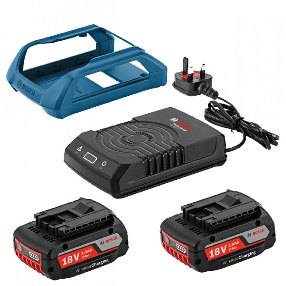 Starter Kit GBA 18V, 2x 2.0Ah MW-B+GAL 1830W+Frame (Wireless Charger ...