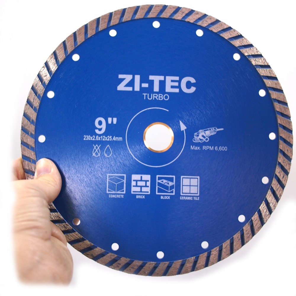 ใบตัดเพชรตัดคอนกรีต ZI-TEC 9 นิ้ว แบบ TURBO ลดราคา | iToolmart