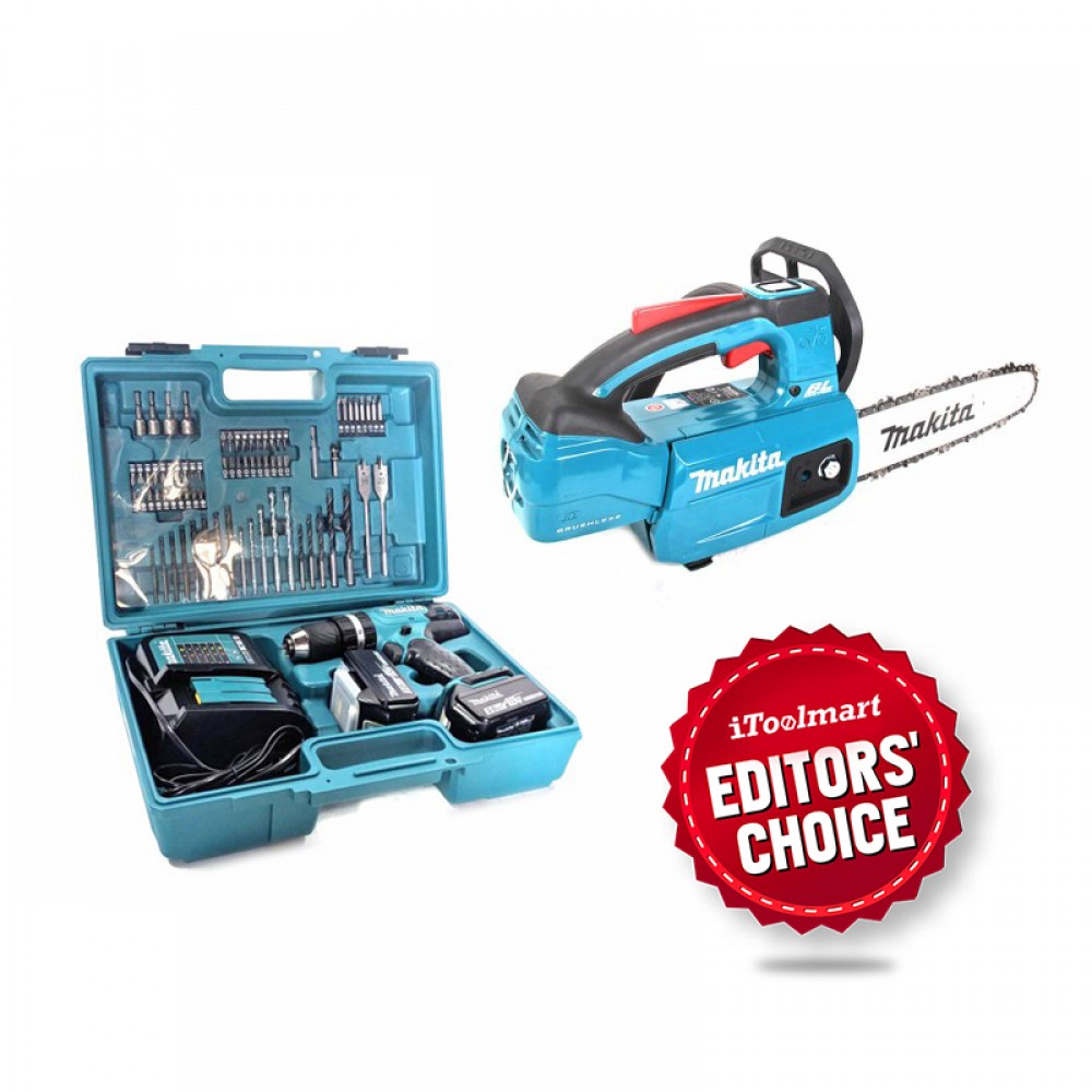 ชุดเลื่อยโซ่ และสว่าน MAKITA combo set DUO1 ลดราคา | iToolmart