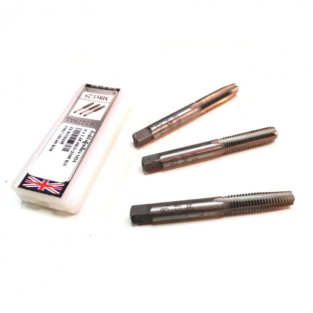 ดอกต๊าปเกลียว mm.จำนวน 3 ตัวต่อ 1 ชุด mm 8 x1.25 ลดราคา | iToolmart