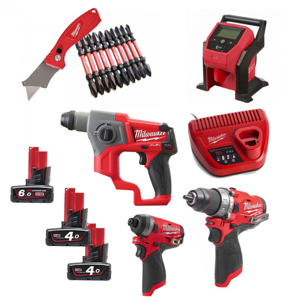 ชุดสว่าน COMBO SET Milwaukee M12 FPP3N-402B ลดราคา | iToolmart