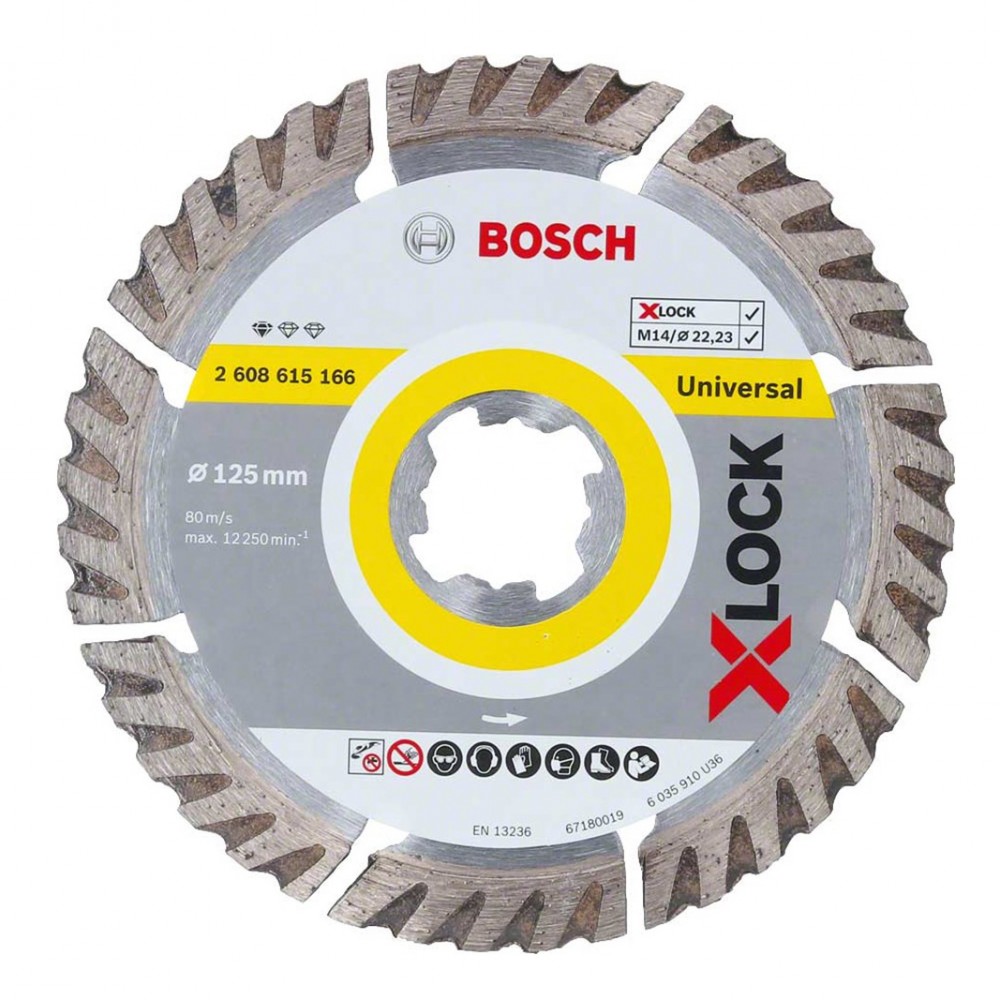 ใบตัดเพชร 5 นิ้ว BOSCH Standard for Universal ระบบ X-LOCK 125 x 22.23 x ...