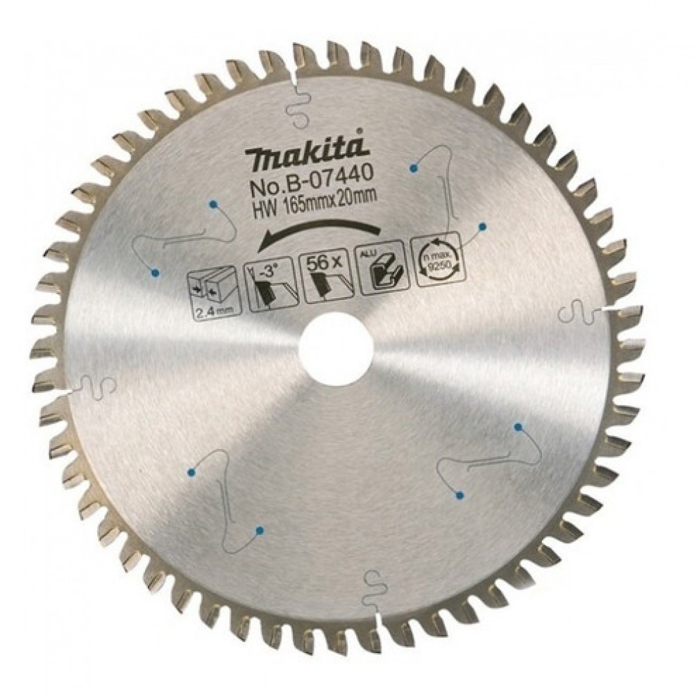 ใบเลื่อยวงเดือน MAKITA ขนาด 6 นิ้ว 56 ฟัน รุ่น B-07440 ตัดอลูมิเนียม ลด ...