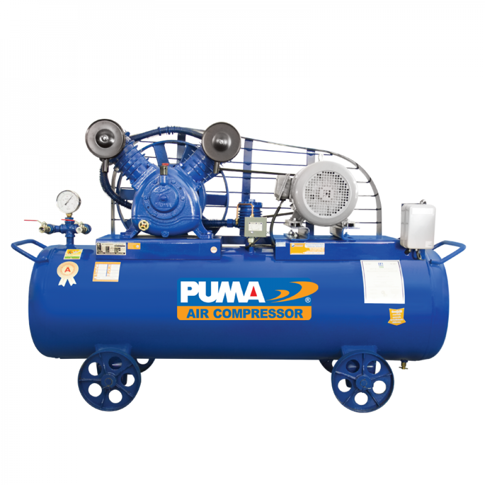 ปั๊มลมสายพาน PUMA PP275-MI380V 315L. มอเตอร์ MITSUBISHI 7.5 HP (2 ลูกสูบ) ลดราคา | iToolmart