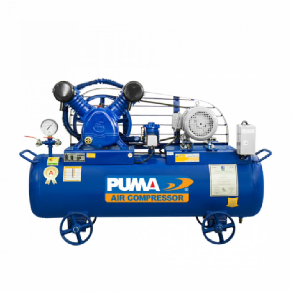 ชุดปั๊มลม PUMA PP23-HI380V-MG มอเตอร์ HITACHI 3 HP ถัง 165 L. (2 ลูกสูบ) ลดราคา | iToolmart