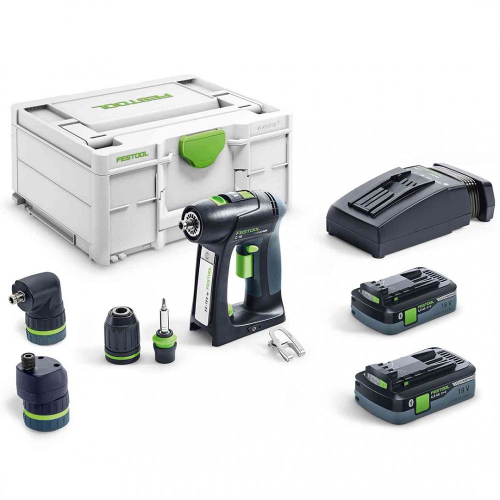 ชุดสว่านไร้สายพร้อมแบตเตอรี่ FESTOOL C 18 LI 5,2-Set 576442 ลดราคา ...