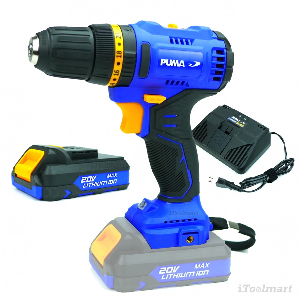 สว่านกระแทกไร้สาย PUMA PM-245BL 20V. ลดราคา | iToolmart