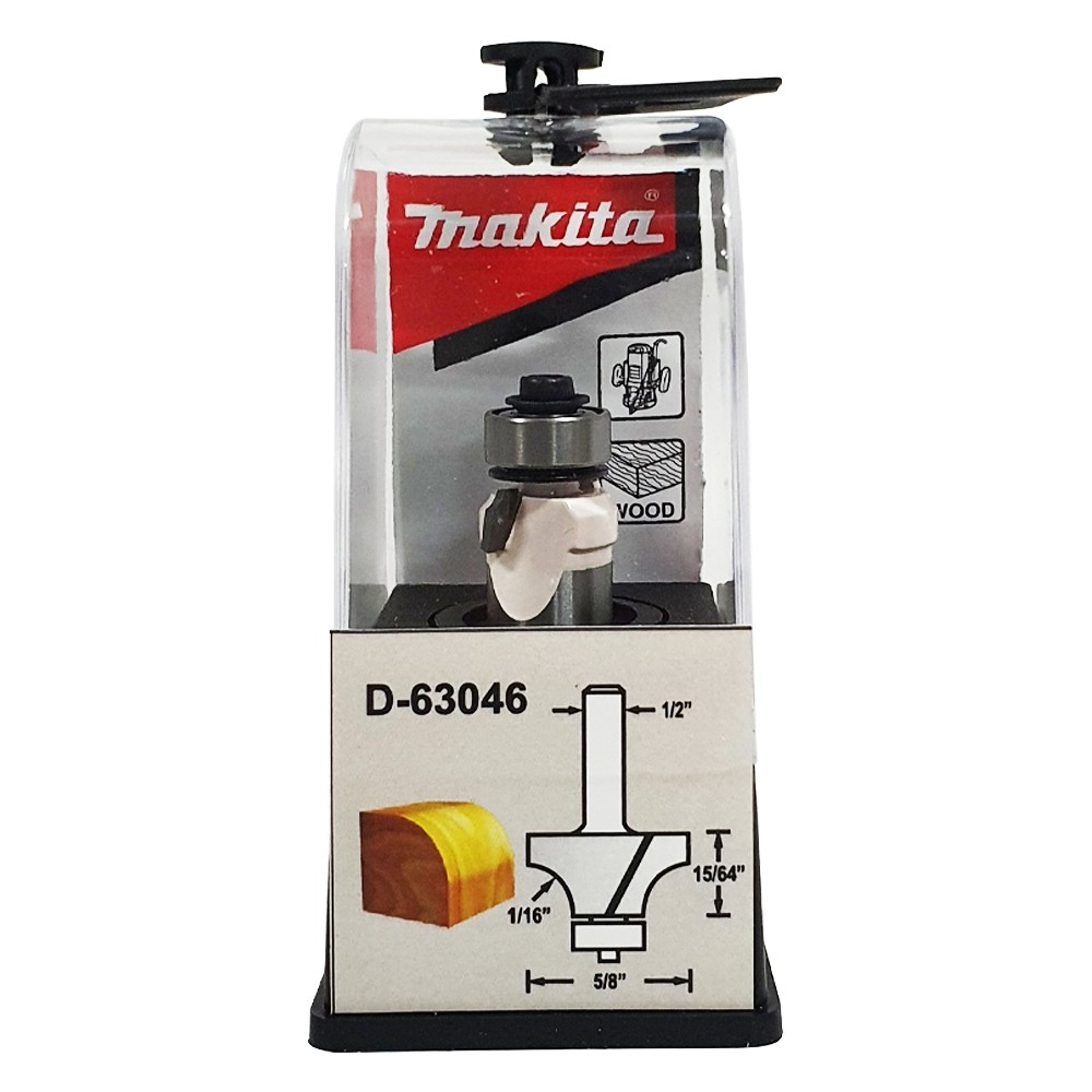ดอกเร้าเตอร์ Roundover Bit-with Bearing 1/2 นิ้ว MAKITA D-63046 ลดราคา ...