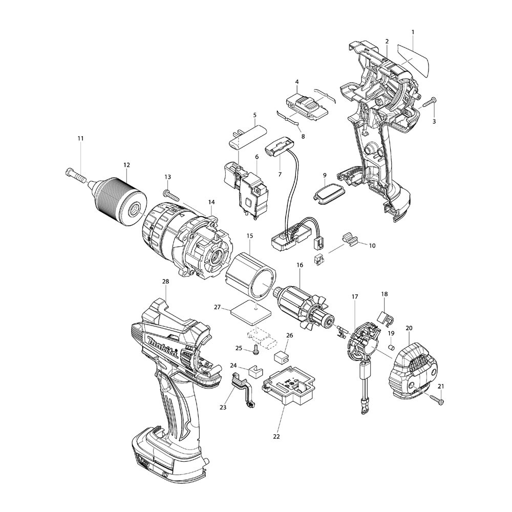 ฝาครอบด้านหลัง MAKITA DDF458Z ลดราคา | iToolmart