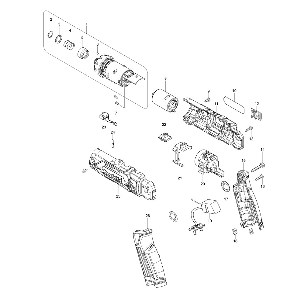 ชุดตัวเรือนมอเตอร์ MAKITA DF012D ลดราคา | iToolmart