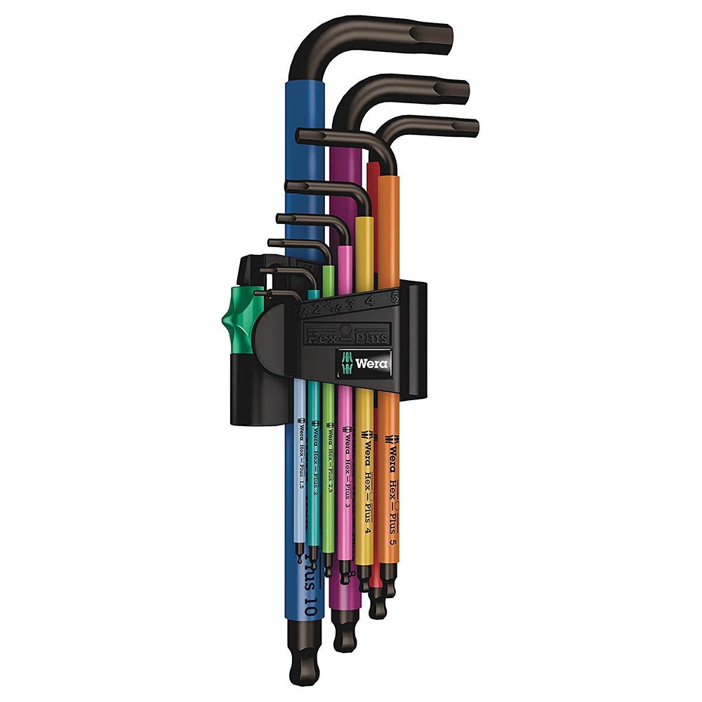 ประแจหกเหลี่ยมหัวบอล Wera 950/9 Hex-Plus Multicolour 1 SB metric ...