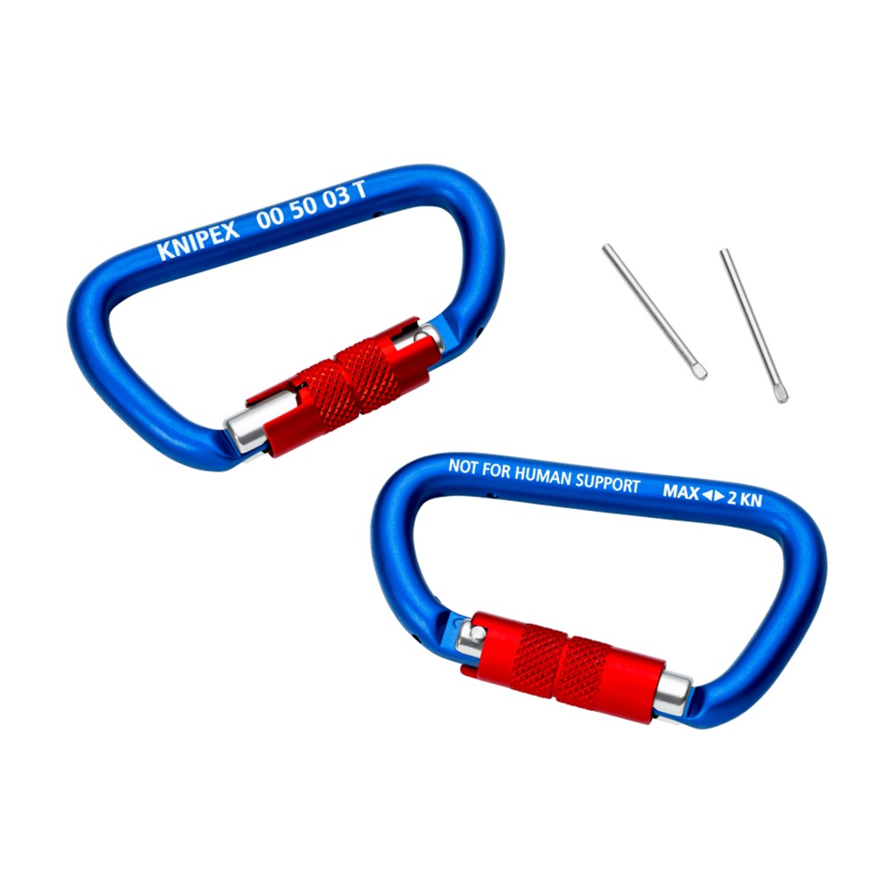 ห่วงเกี่ยวนิรภัย KNIPEX 00 50 03 T BK (2 ชิ้น) Carabiner ลดราคา | iToolmart