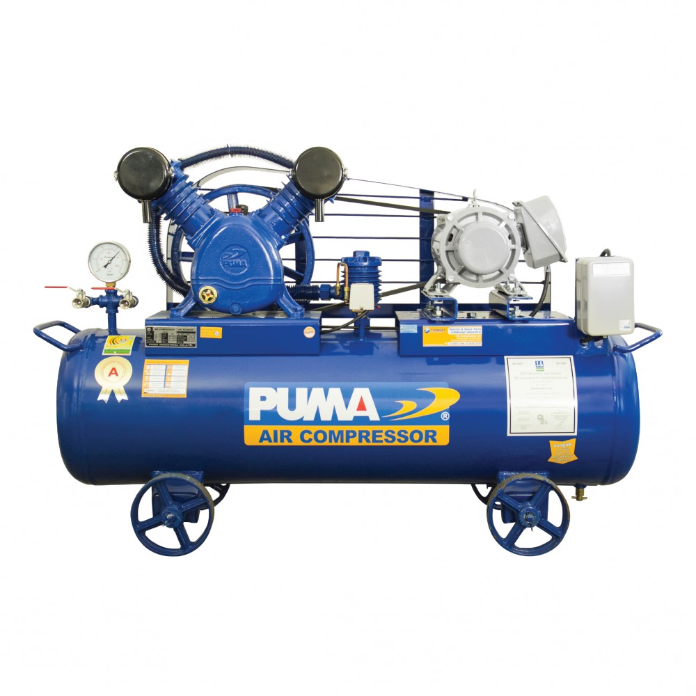 ปั๊มลมขนาดใหญ่ ปั๊มลมสายพาน PUMA PP-23P กำลัง 3HP ขนาดถังลม 260 ลิตร หัวปั๊มลม 2 ลูกสูบ ลดราคา ...
