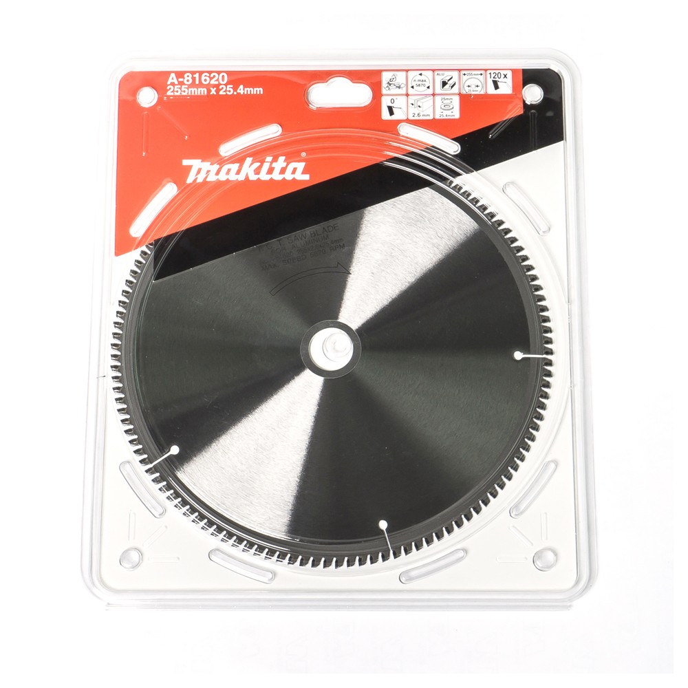 ใบเลื่อยวงเดือน ตัดอลูมิเนียม MAKITA A-81620 TCT 255 x 25.4 x 120T ขนาด 10 นิ้ว ลดราคา | iToolmart