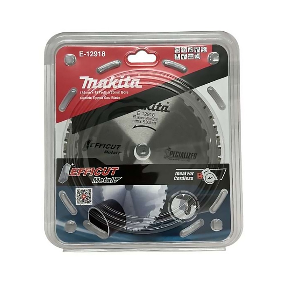 ใบเลื่อยวงเดือน สำหรับตัดเหล็ก MAKITA E-12918 TCT Efficut 185 x 20 x 45T ลดราคา | iToolmart
