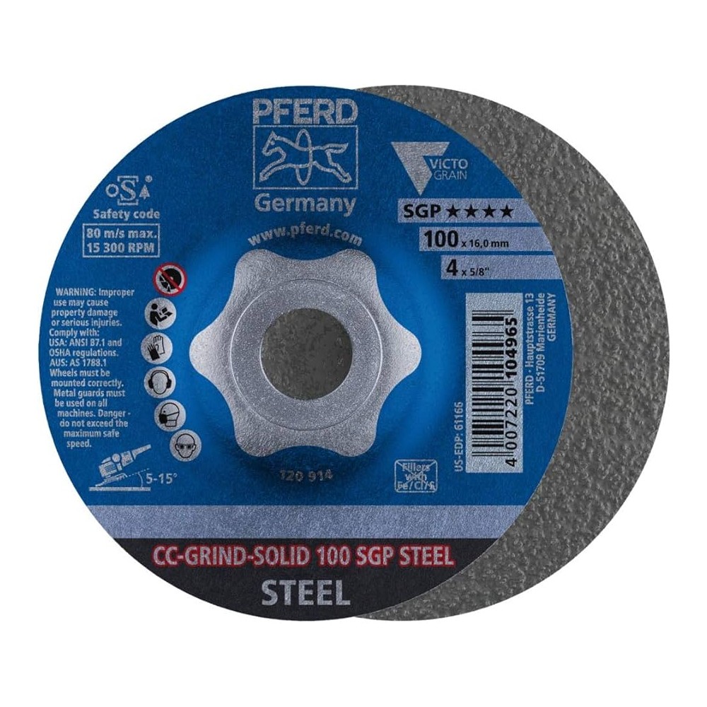 ใบเจียร PFERD 100 SGP CC-GRIND-SOLID STEEL ขนาด 4 นิ้ว ลดราคา | iToolmart