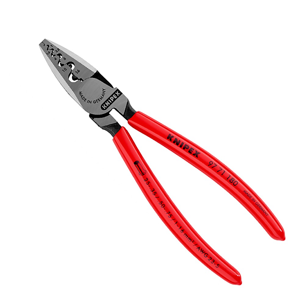 คีมย้ำสาย KNIPEX 97 71 180 คีมย้ำสำหรับปลอกปลาย ลดราคา | iToolmart