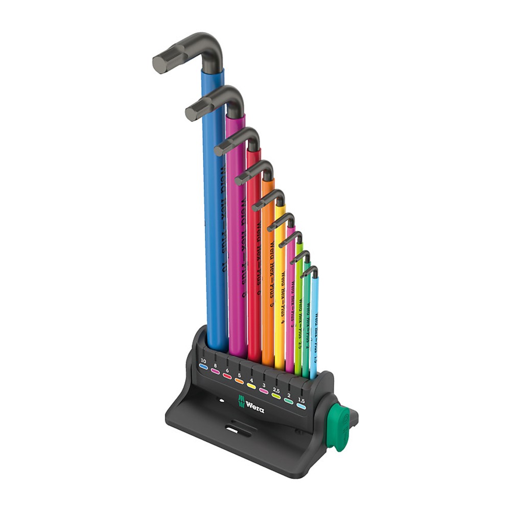 ประแจหกเหลี่ยมหัวบอล Wera 950/9 Hex-Plus Multicolour 3 L-key set ...