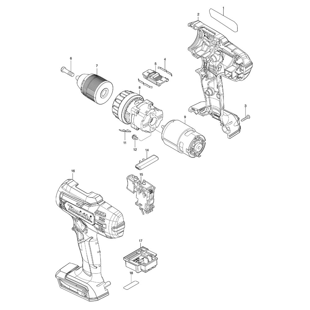 ชุดตัวเรือน MAKITA DF488D ลดราคา | iToolmart