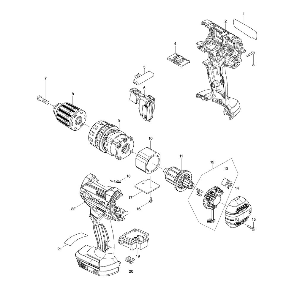 ชุดตัวเรือน MAKITA DHP482 ลดราคา | iToolmart
