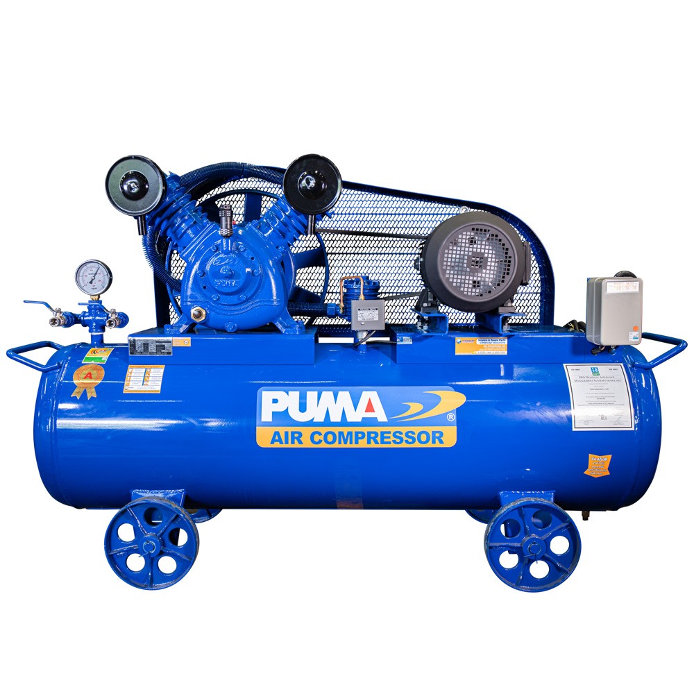 ชุดปั๊มลม PUMA PP275-HI380V-MG มอเตอร์ HITACHI 7.5 HP ถัง 315 L. (2 ลูกสูบ) ลดราคา | iToolmart