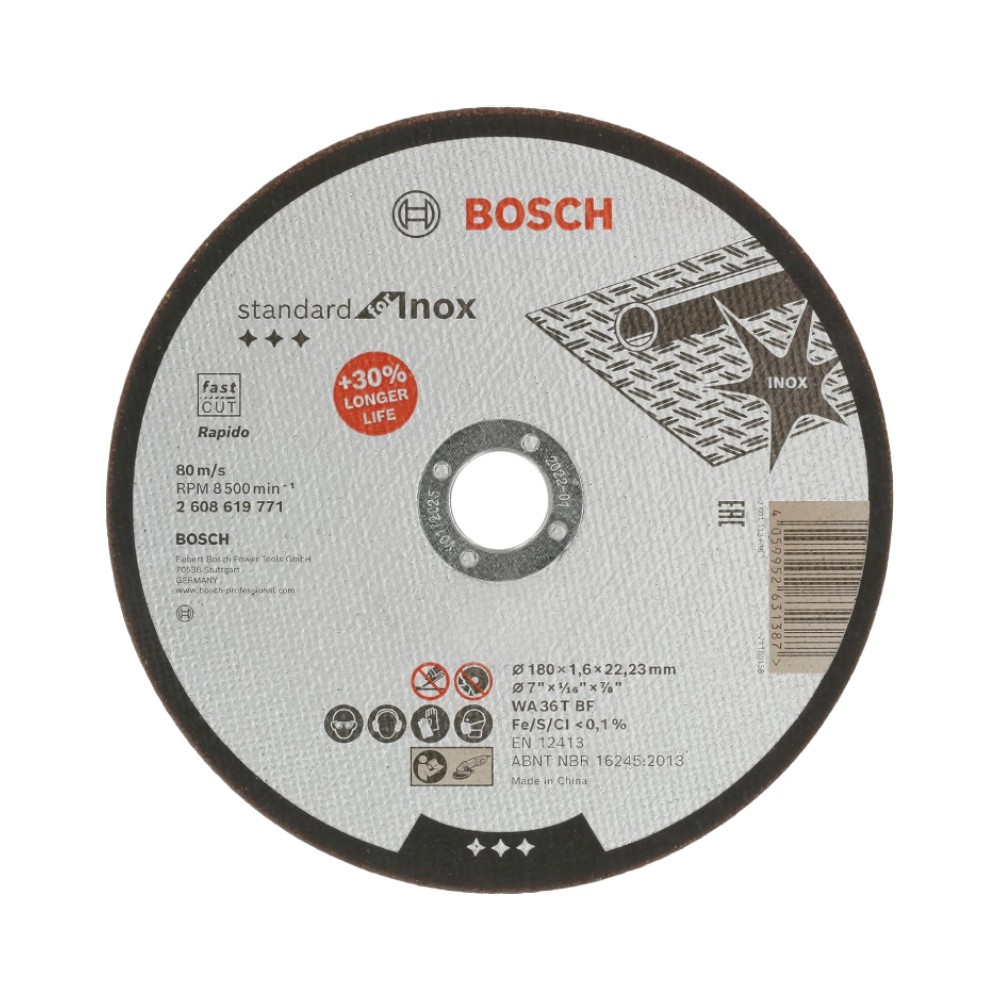 ใบตัดเหล็ก 7 นิ้ว BOSCH 2 608 619 771 ขนาด 180 x 1.6 x 22.23 มม. PRO ลด ...
