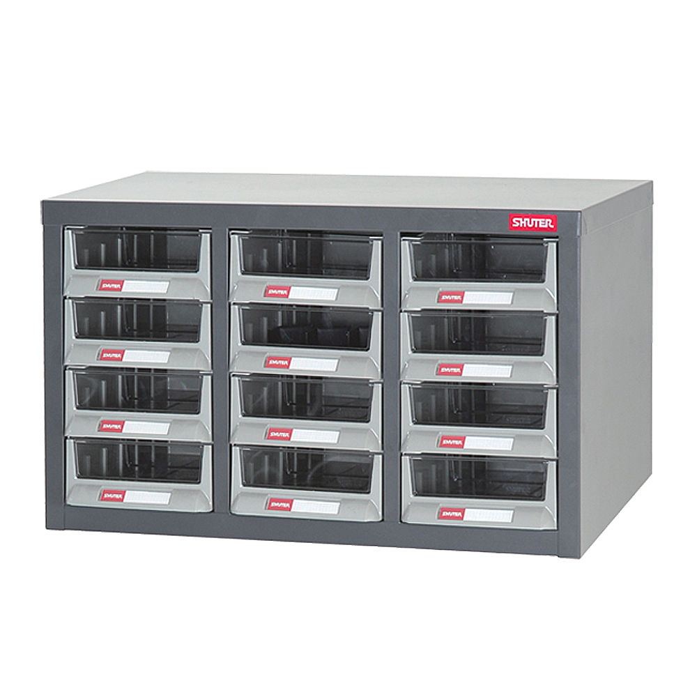 ตู้ลิ้นชักใส่อะไหล่ SHUTER A5-312 สีเทา ลิ้นชัก 12 ช่อง ลดราคา | iToolmart