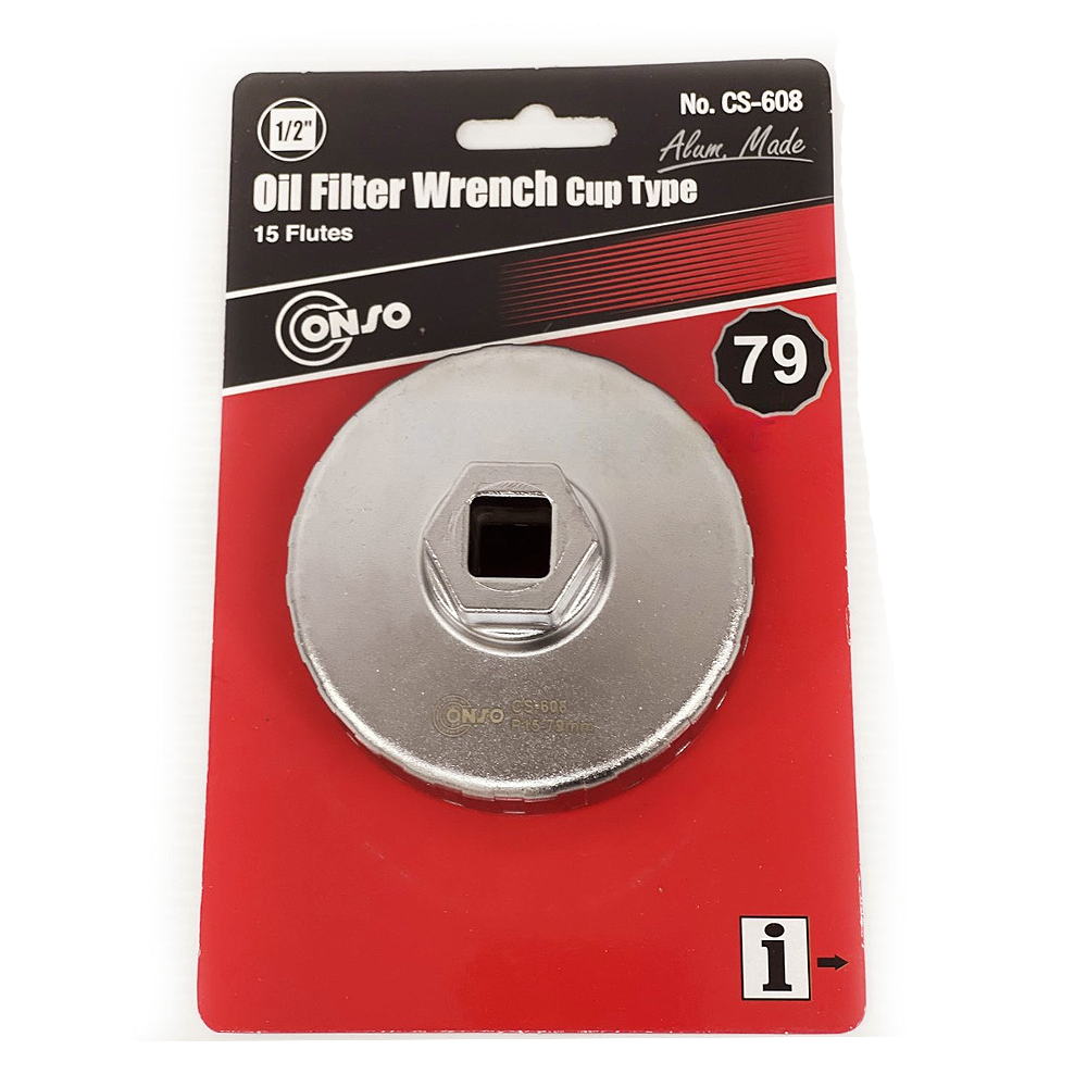 ประแจถอดไส้หม้อกรอง CONSO CS-608 แบบถ้วย (อลูมิเนียม) ขนาด 79 mm x 15 ลดราคา | iToolmart