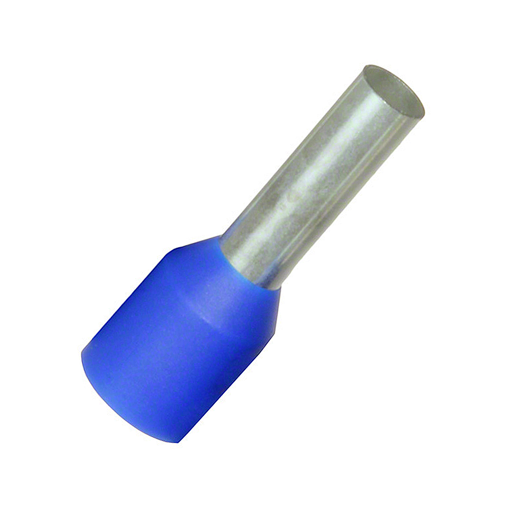 หางปลาคอร์ดเอ็น KST E0206 แบบเหุ้ม สีน้ำเงิน ขนาด 0.25 mm² 100 ตัว ลดราคา | iToolmart