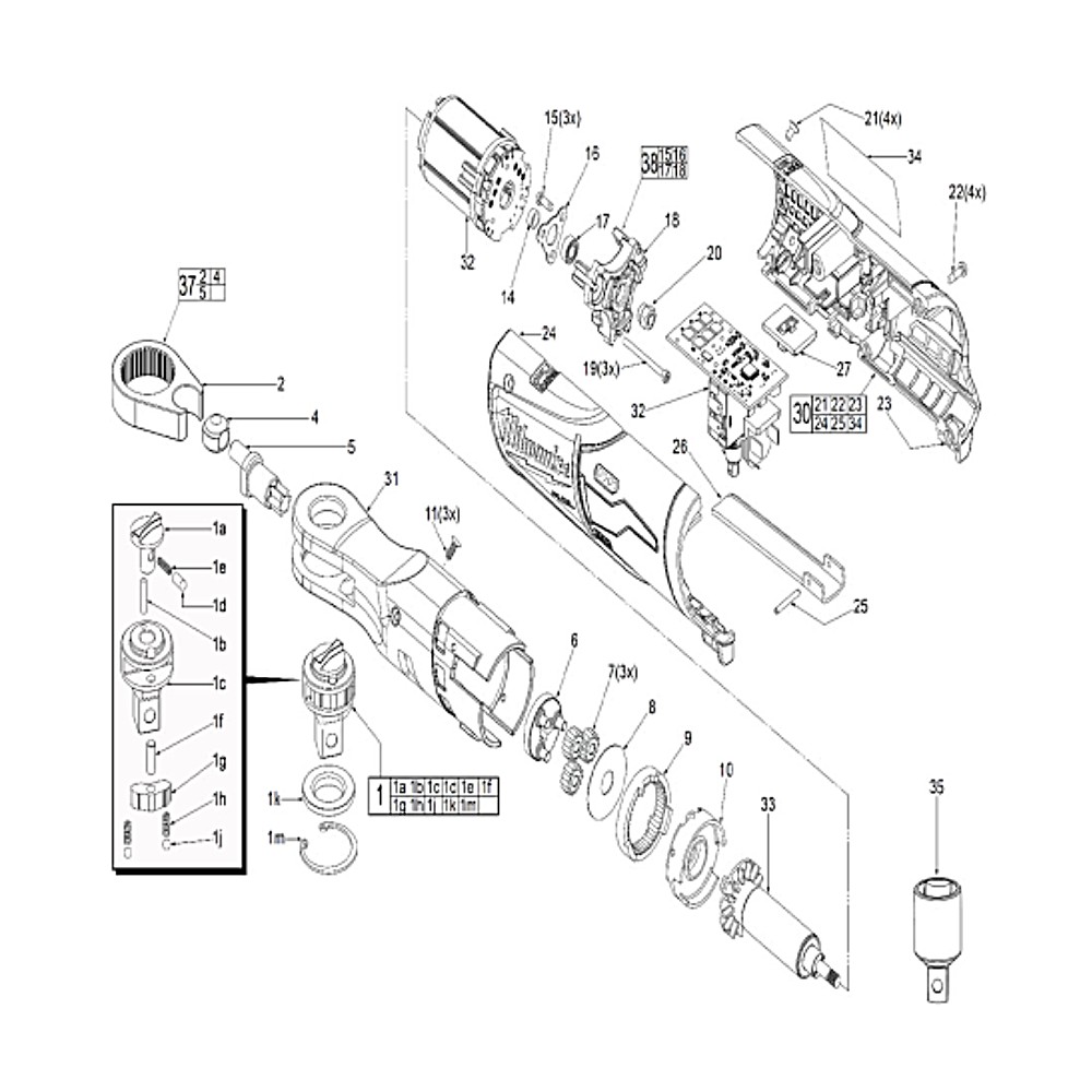 HOUSING KIT MILWAUKEE M12 FIR12 ลดราคา | iToolmart