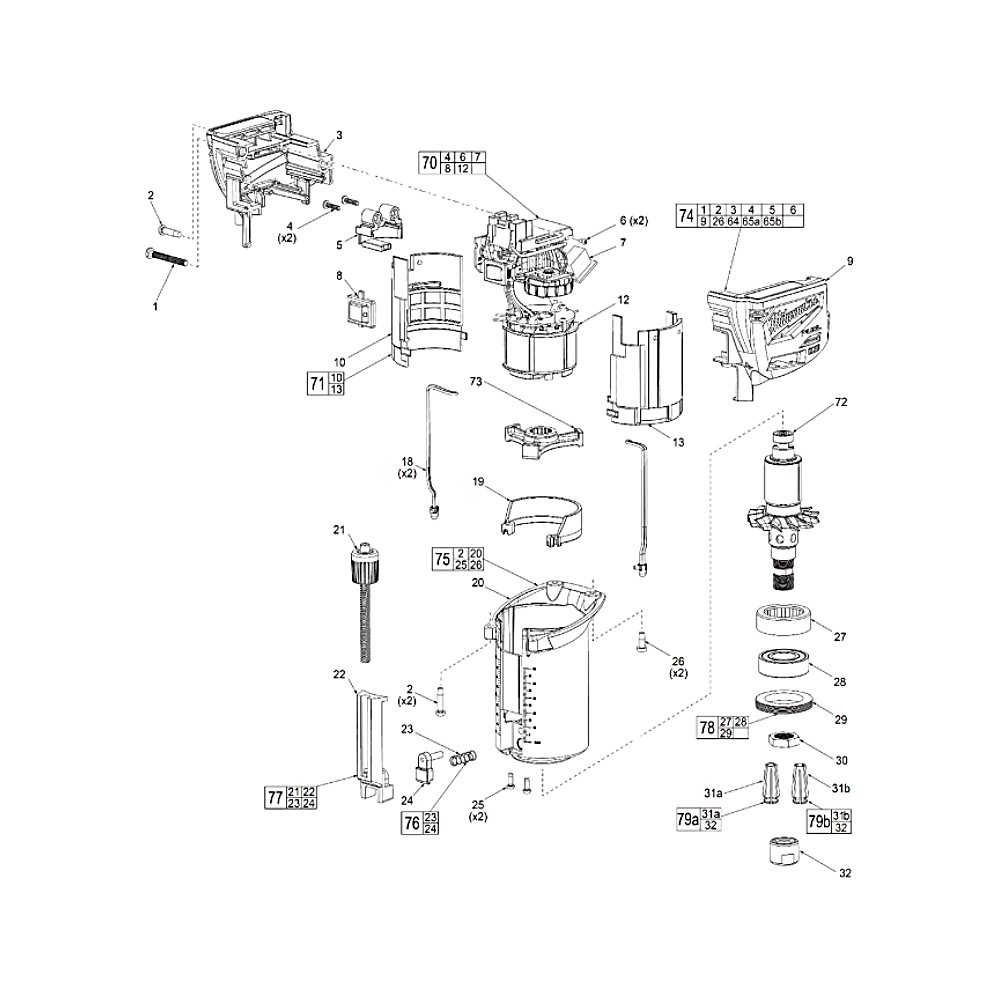 MOTOR HOUSING ASSEMBLY MILWAUKEE M18 FTR ลดราคา | iToolmart
