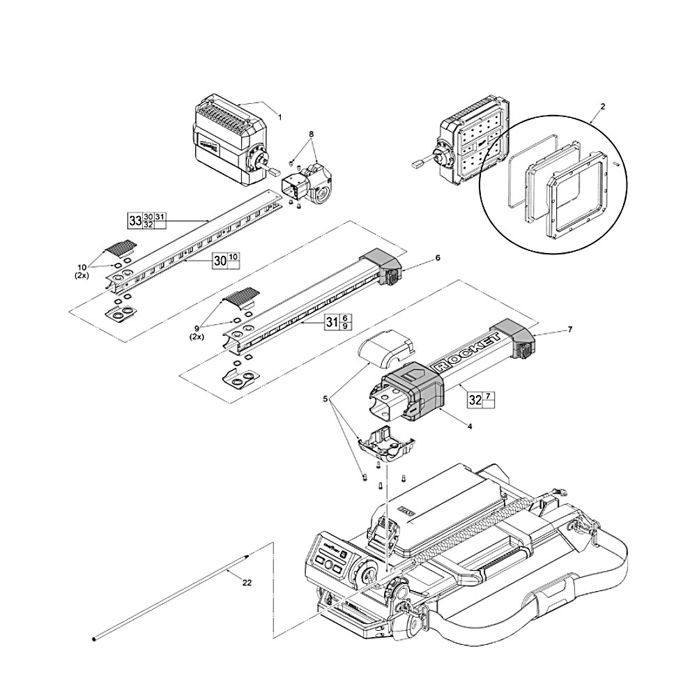 RIGHT LEG ASSY MILWAUKEE M18 ONERSAL ลดราคา | iToolmart