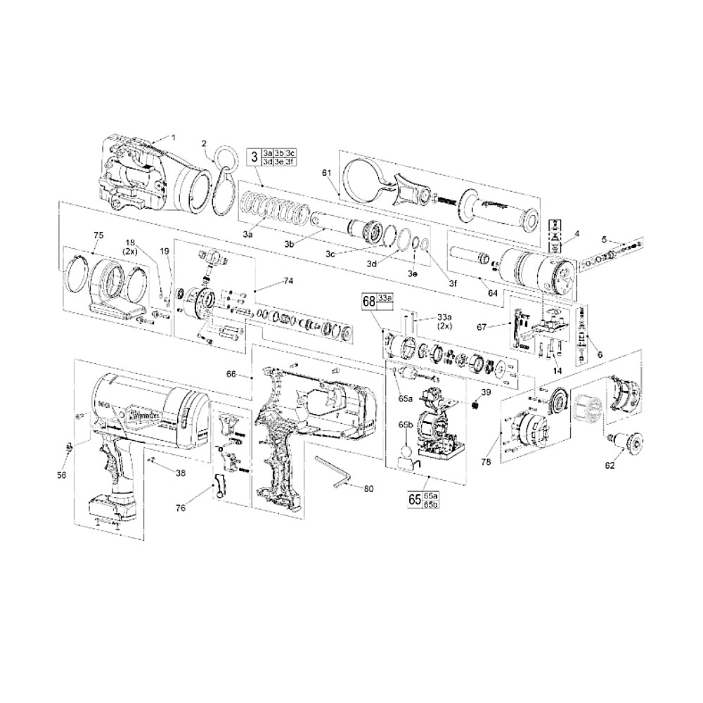 GEAR BOX ASSEMBLY MILWAUKEE M18 HCC45 ลดราคา | iToolmart
