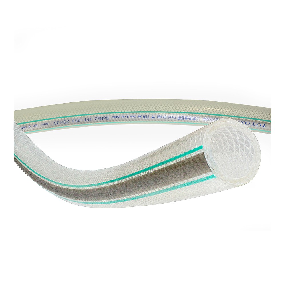 สายยางฟู้ดเกรด ETFE TOYOX FF-50 สายทนเคมีด้ายโพลีเอสเตอร์ถัก ขนาด 2 ...