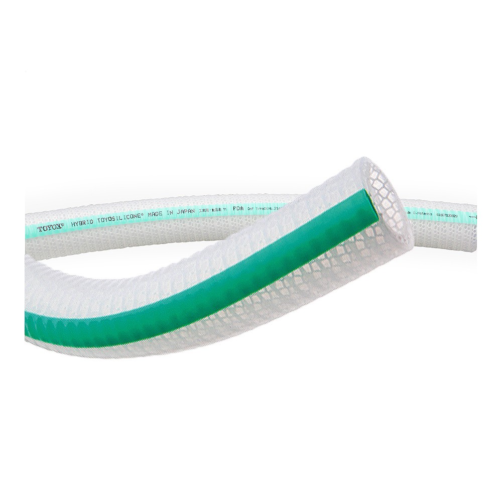 สายยางฟู้ดเกรด Silicone Rubber TOYOX HTSI-19 สายดูดด้ายโพลีเอสเตอร์ถัก ...