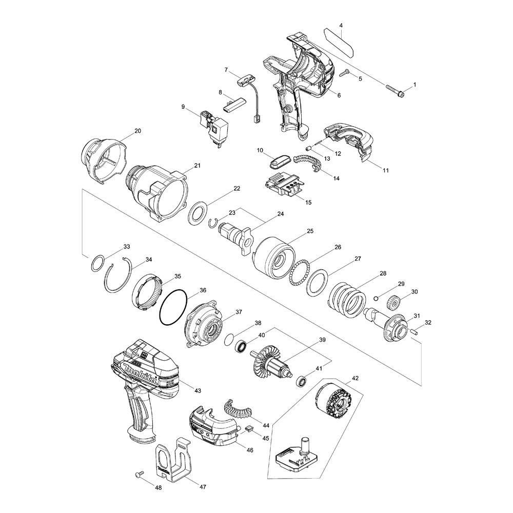 HAMMER CASE COMPLETE MAKITA DTW1001 ลดราคา | iToolmart