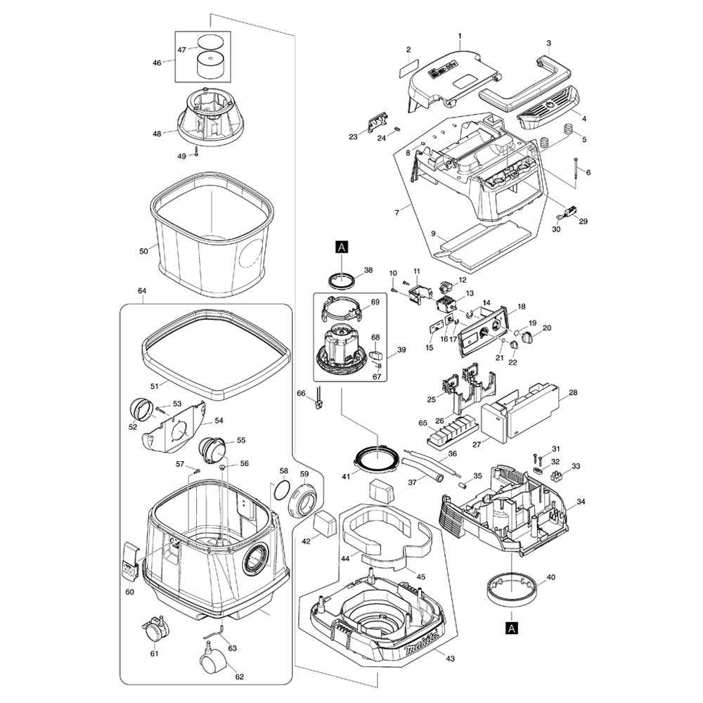 RECEPTACLE SLEEVE MAKITA DVC150L ลดราคา | iToolmart