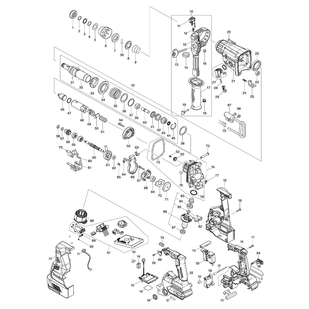 INNER HOUSING ASS'Y MAKITA HR001G ลดราคา | iToolmart