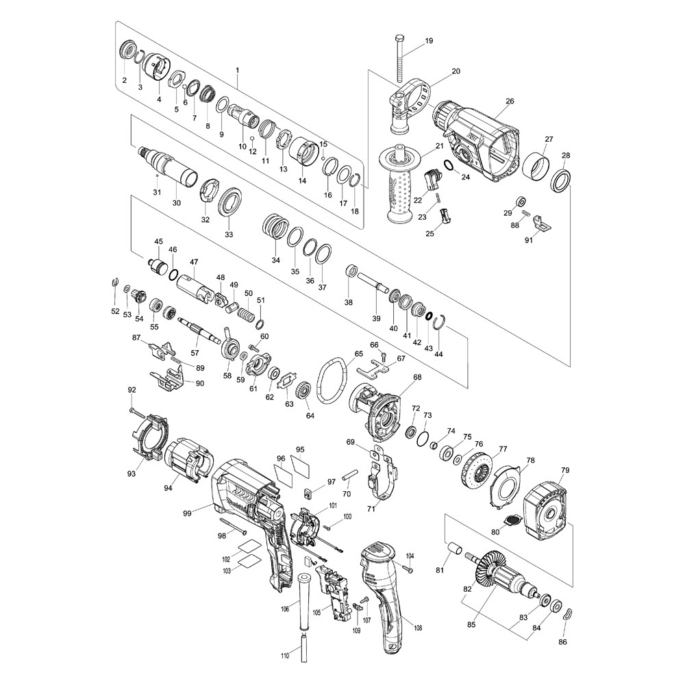 PUSH BUTTON B MAKITA HR2651T ลดราคา | iToolmart