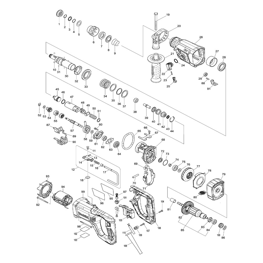 DUST CASE SET MAKITA HR2663 ลดราคา | iToolmart
