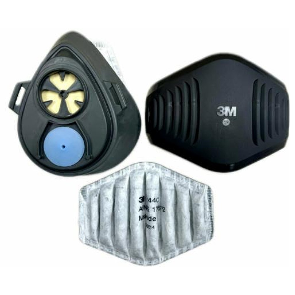 ชุดหน้ากาก 3M 3200/5744C Waffle สำหรับงานฝุ่น พร้อมฝาครอบ 5700, แผ่น ...