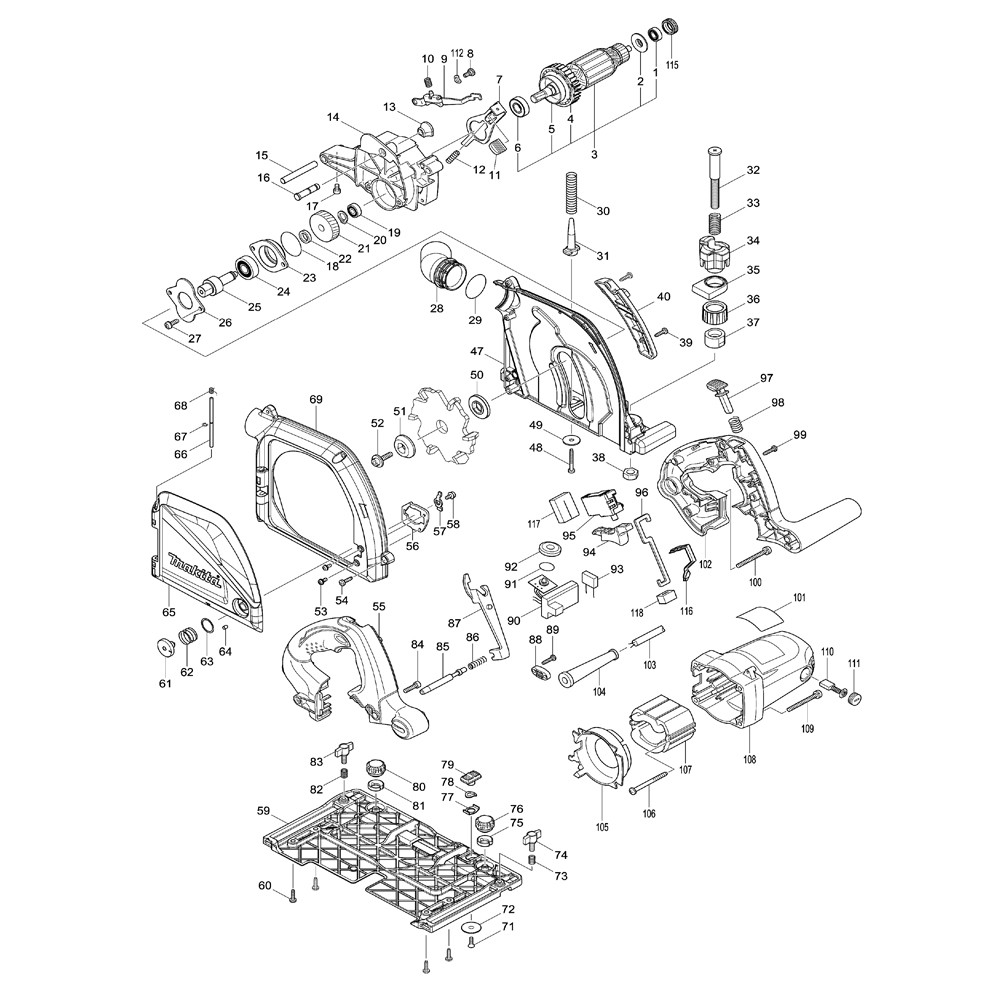 COUNTERSUNK HEAD SCREW M4X10 MAKITA CA5000 ลดราคา | iToolmart
