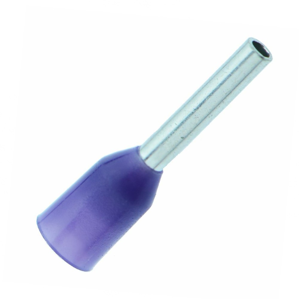 หางปลาคอร์ดเอ็น KST E0206 แบบหุ้ม สีม่วง ขนาด 0.25 mm² 100 ตัว ลดราคา | iToolmart