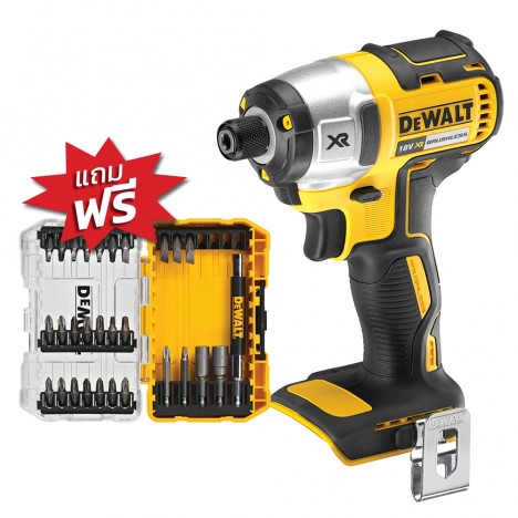 ชุดไขควงกระแทกไร้สาย 18V. Dewalt DCF887N-KR (ตัวเปล่า) พร้อม ชุดดอกไขควง DEWALT 29 ชิ้น ลดราคา ...