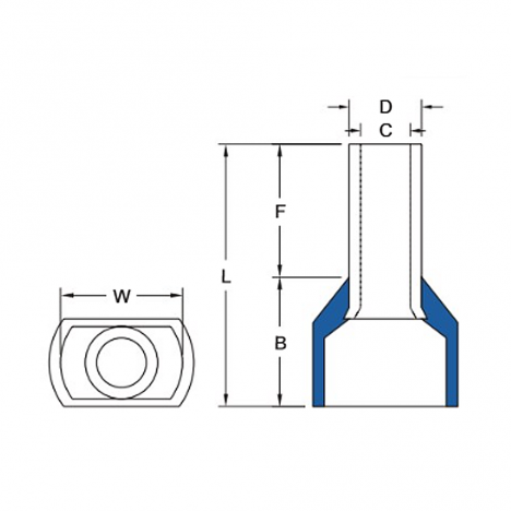 หางปลาคอร์ดเอ็น KST TE1008 แบบคู่ ขนาด 1.0 mm² 100 ตัว ลดราคา | iToolmart
